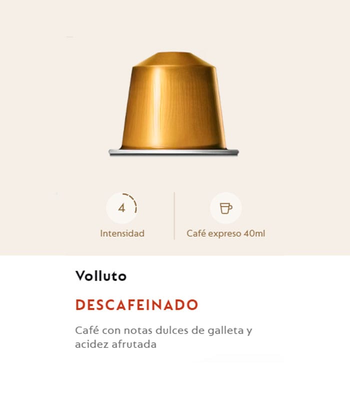 VOLLUTO DESCAFEINADO - Ecafe - Cafeteria Online